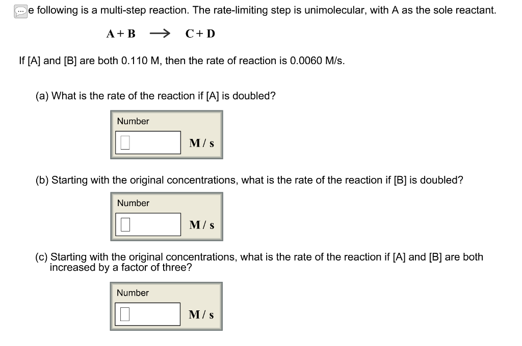 Solved e following is a multi-step reaction. The | Chegg.com