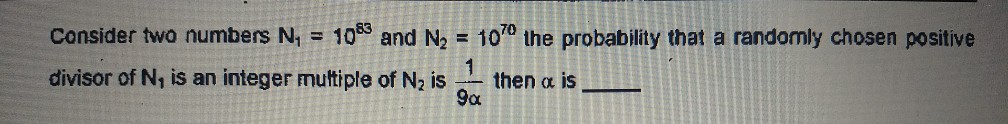 Solved consider two numbers N1 1083 and N2 = 1070 the | Chegg.com