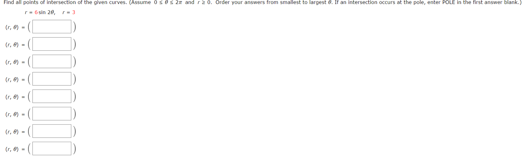 Solved Find all points of intersection of the given curves. | Chegg.com