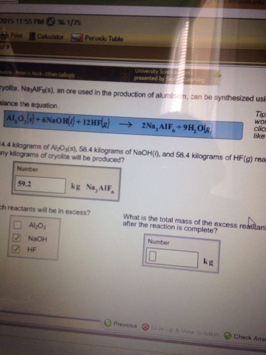 Solved what is the total mass of the excess reactants left | Chegg.com