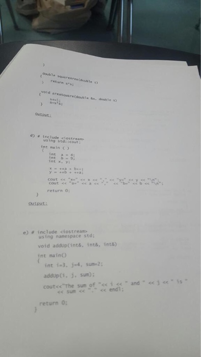 #Include using std: : cout; int main () { int a | Chegg.com