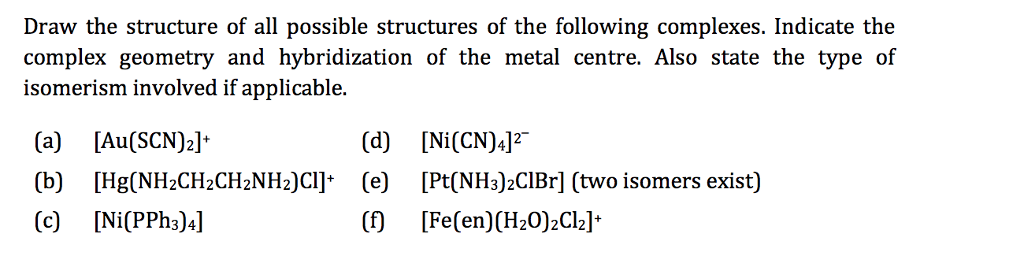 Solved Draw the structure of all possible structures of the | Chegg.com