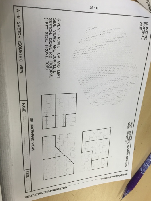 Solved bN 3 GRADE LABEL SURFACES, NUMBER CORNERS WHEN | Chegg.com