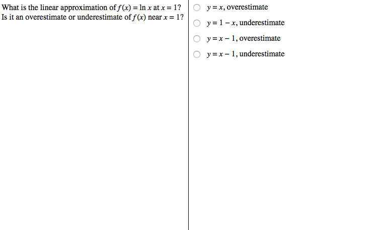 Solved What Is The Linear Approximation Off X In X At X 1