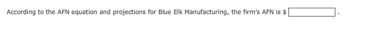 Solved 1. The AFN equation Aa Aa Blue Elk Manufacturing has | Chegg.com
