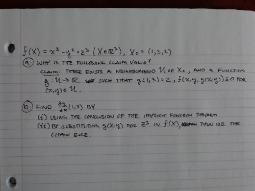 Solved multivariable calculus - section on inverse function | Chegg.com