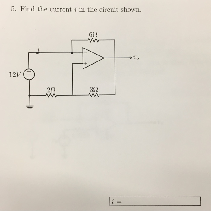 Solved Find the current i in the circuit shown. | Chegg.com