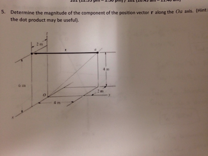 Solved 5 Determine The Magnitude Of The Component Of The