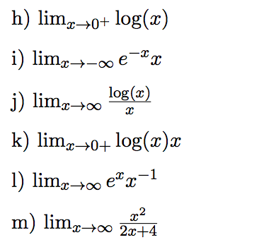 Solved Compute the following limits lim_x rightarrow 0^+ | Chegg.com