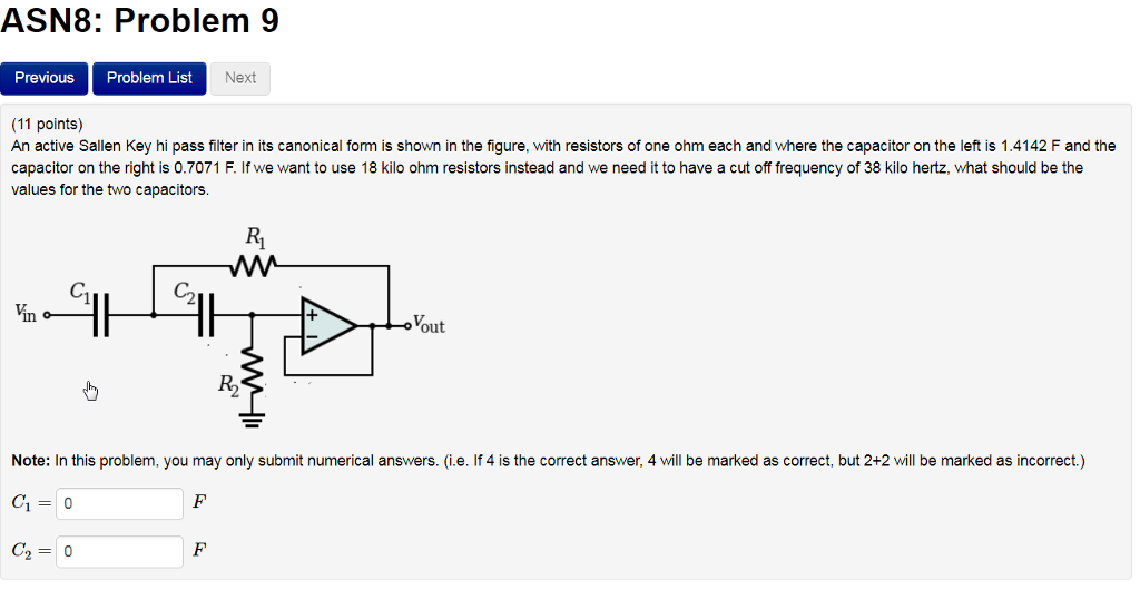 Solved ASN8: Problem 9 Previous Problem List Next (11 | Chegg.com