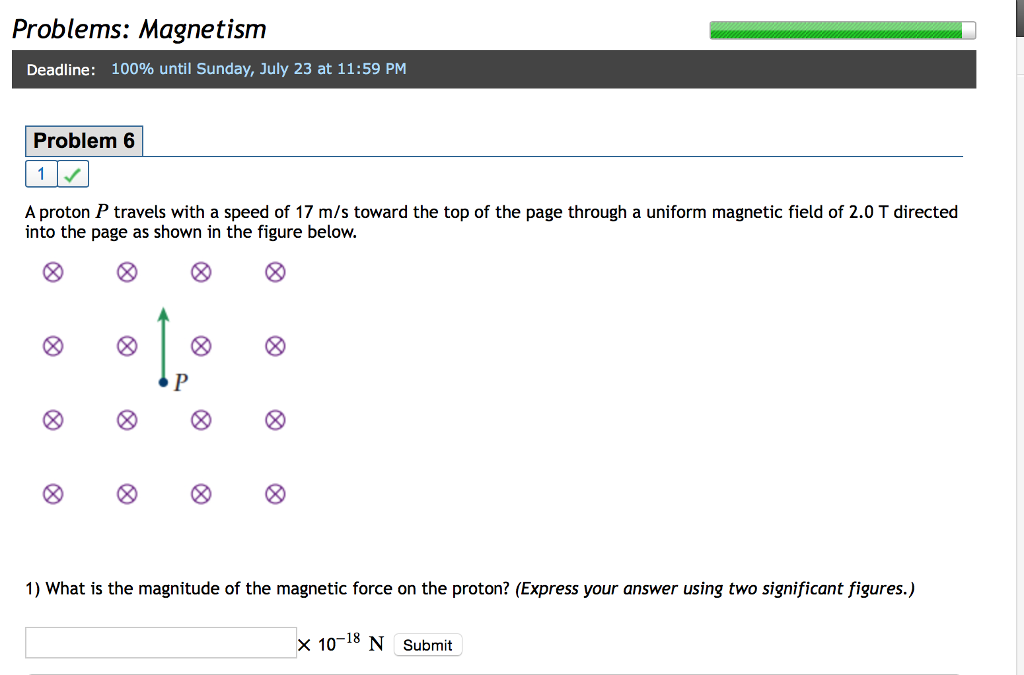 Solved A proton P travels with a speed of 17 m/s toward the | Chegg.com