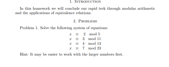 Solved 1. INTRODUCTION In this homework we will conclude our | Chegg.com