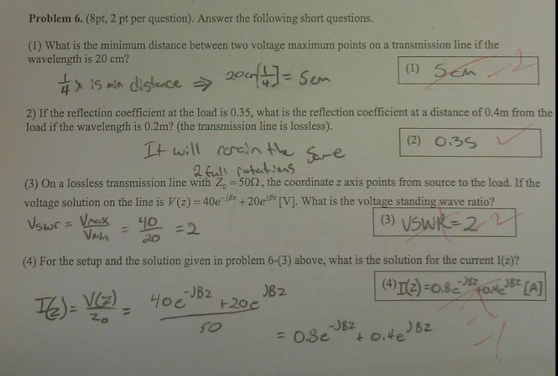 Solved Problem 6. (8pt, 2 pt per question). Answer the | Chegg.com