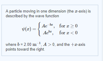 Solved A particle moving in one dimension (the r-axis) is | Chegg.com