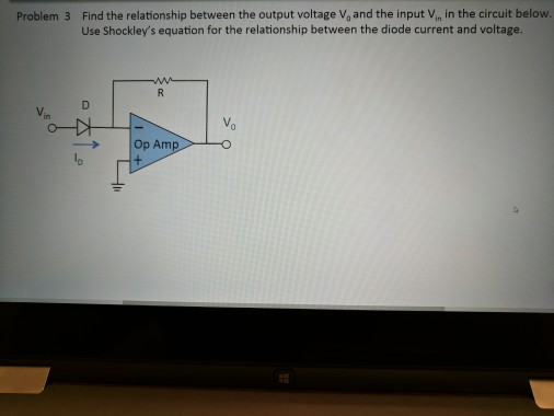 Solved Find the relationship between the output voltage V_0 | Chegg.com