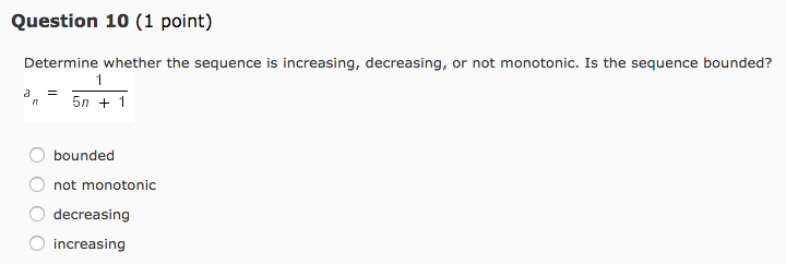 Solved Determine whether the sequence is increasing, | Chegg.com Solved Determine whether the sequence is increasing, | Chegg.com
