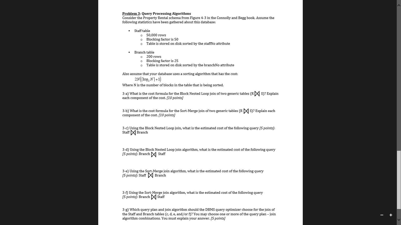 Solved Query Processing Algorithms Consider The Property 