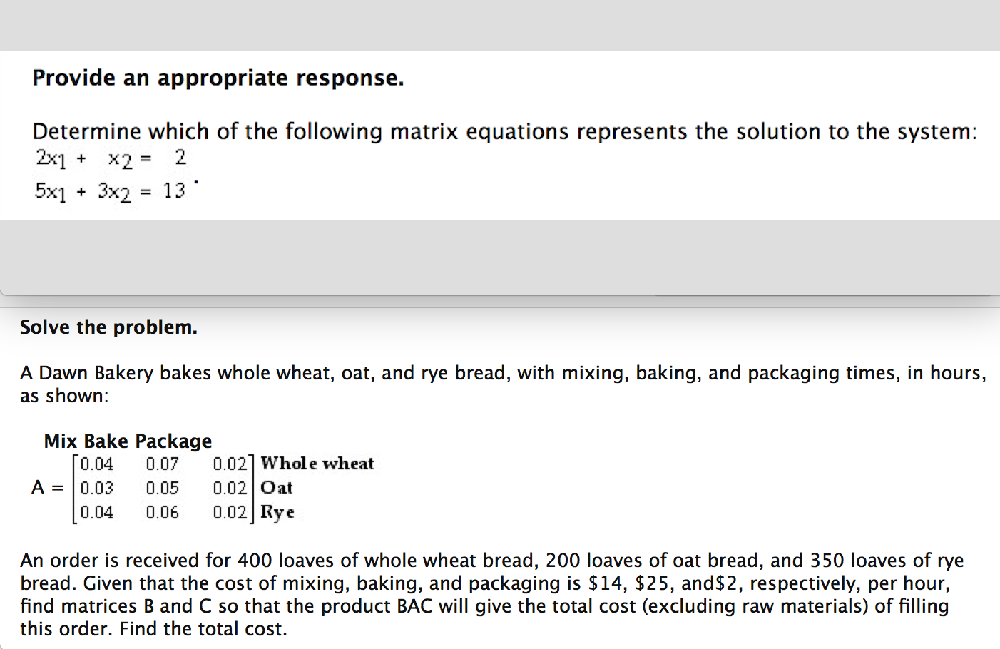 Provide an appropriate response. Determine which of | Chegg.com
