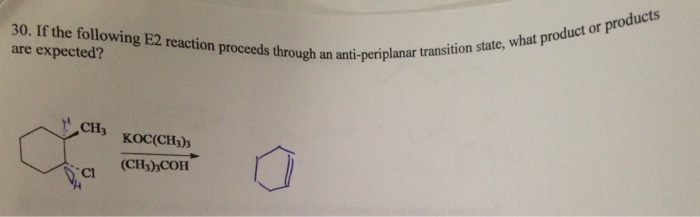 Solved 30. If the following E2 reaction proceeds through an | Chegg.com