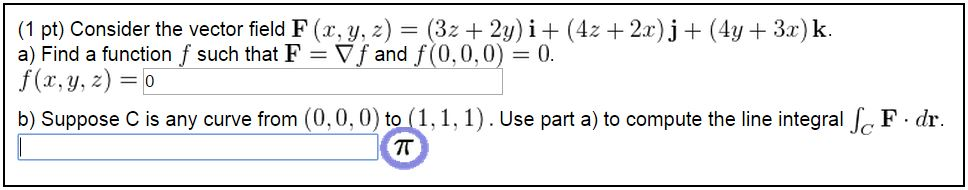 Solved Consider the vector field F (x, y. z) = (3z + 2y) i + | Chegg.com