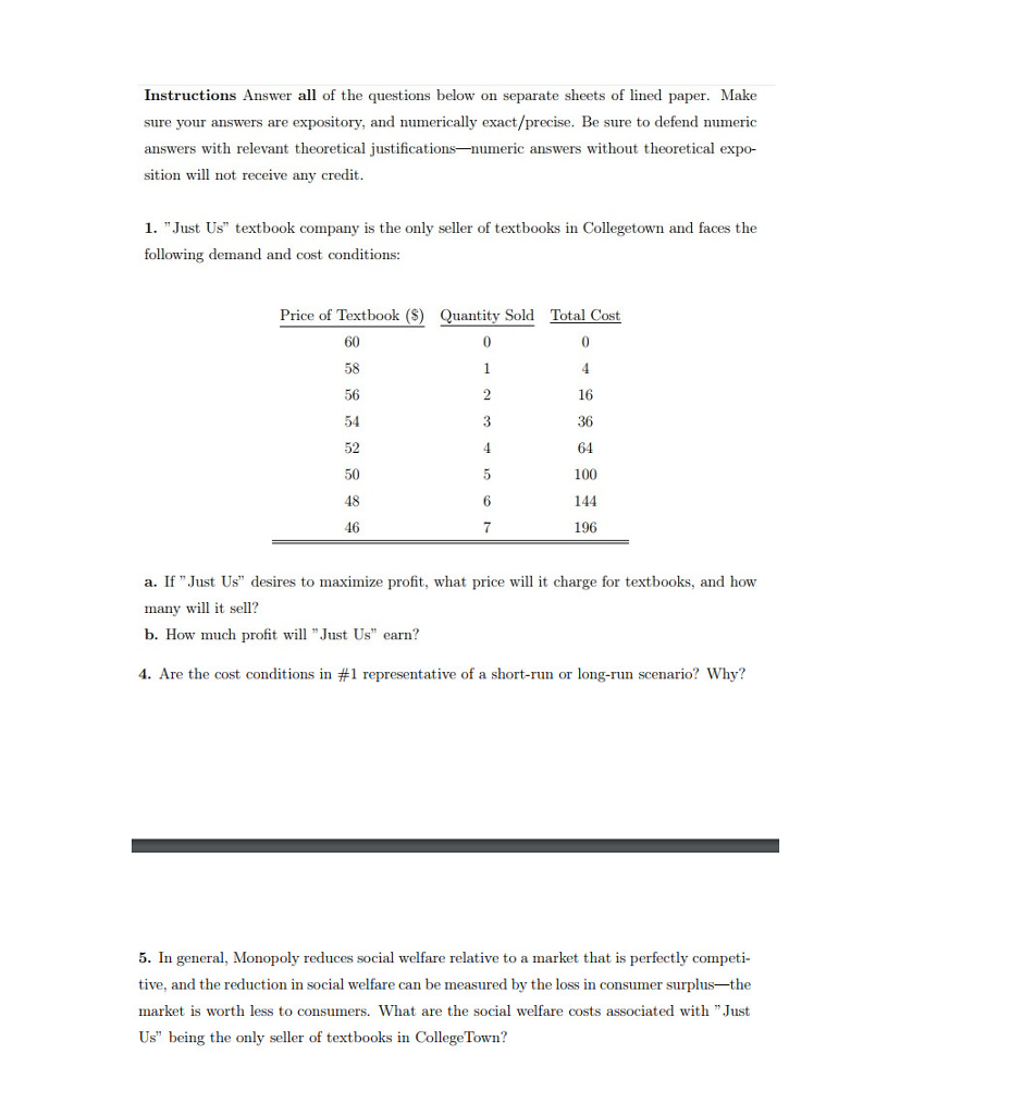 Solved Instructions Answer all of the questions below on | Chegg.com