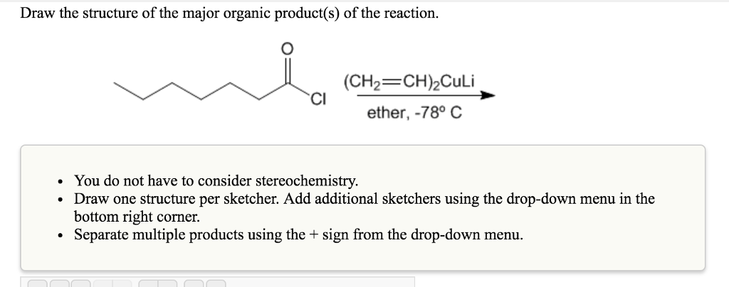 Solved Draw The Structure Of The Major Organic Product S Of