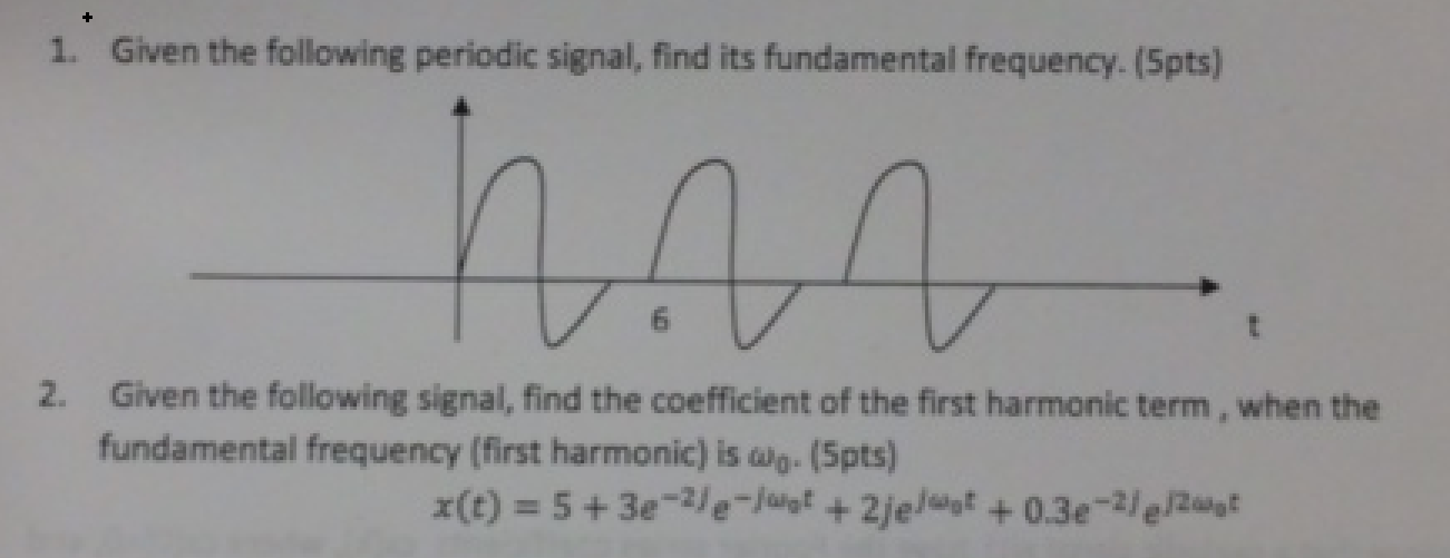 Solved 1. Given the following periodic signal, find its | Chegg.com
