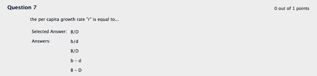 Solved Question 3 0.66667 out of 1 points Different | Chegg.com