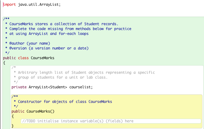 Solved Course Mark Class | Chegg.com