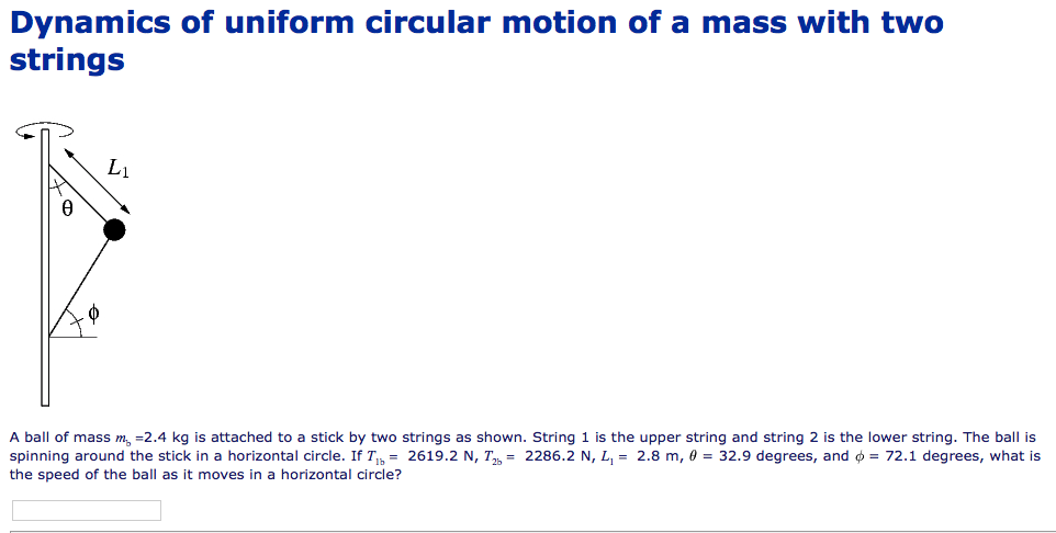 Solved Dynamics of uniform circular motion of a mass with | Chegg.com