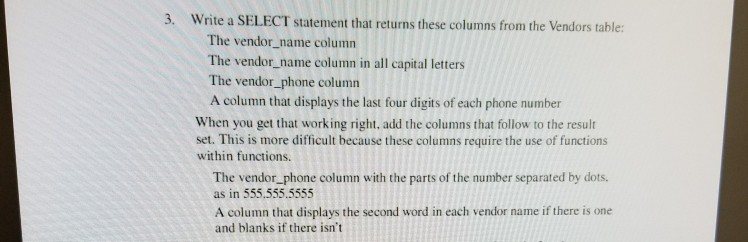 Solved Exercises 1 Write A Select Statement That Returns 7786