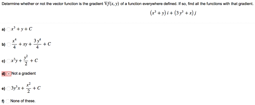 Solved Determine whether or not the vector function is the | Chegg.com