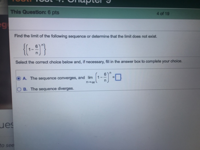 Solved Find the limit of the following sequence or determine | Chegg.com