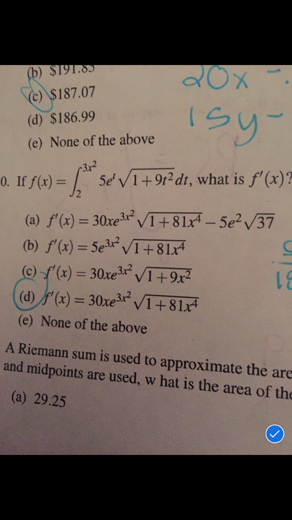 Solved If f(x) = integral^3x^2_2 5e^t squareroot 1 + 9t^2 | Chegg.com