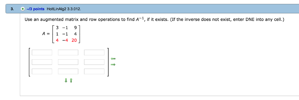 Solved 3. -3 points HoltLinAlg2 3.3.012. Use an augmented | Chegg.com Solved 3. -3 points HoltLinAlg2 3.3.012. Use an augmented | Chegg.com