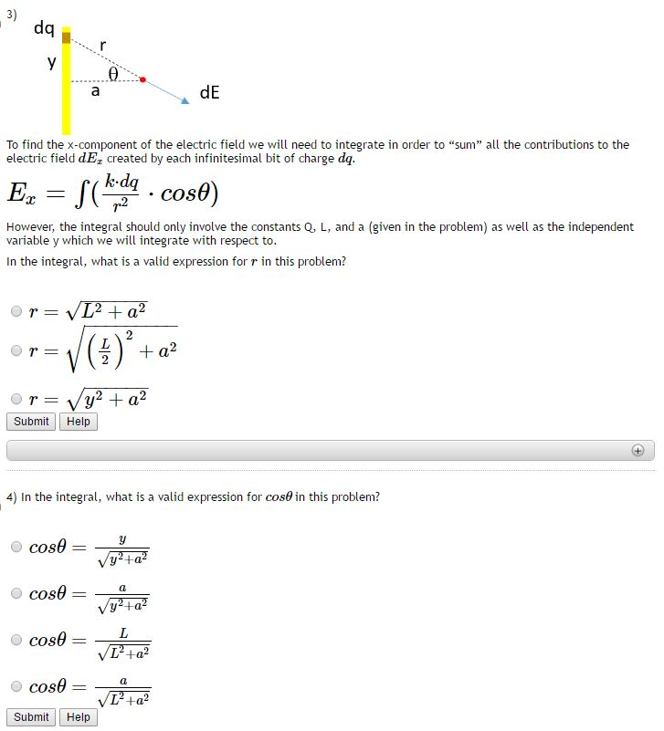 Solved A uniform continuous line charge with net positive | Chegg.com