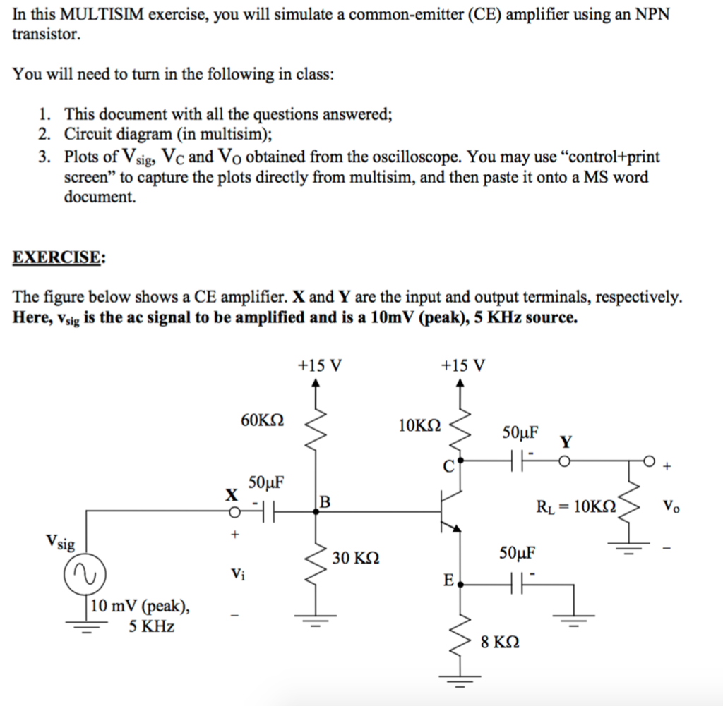 Solved In this MULTISIM exercise, you will simulate a | Chegg.com