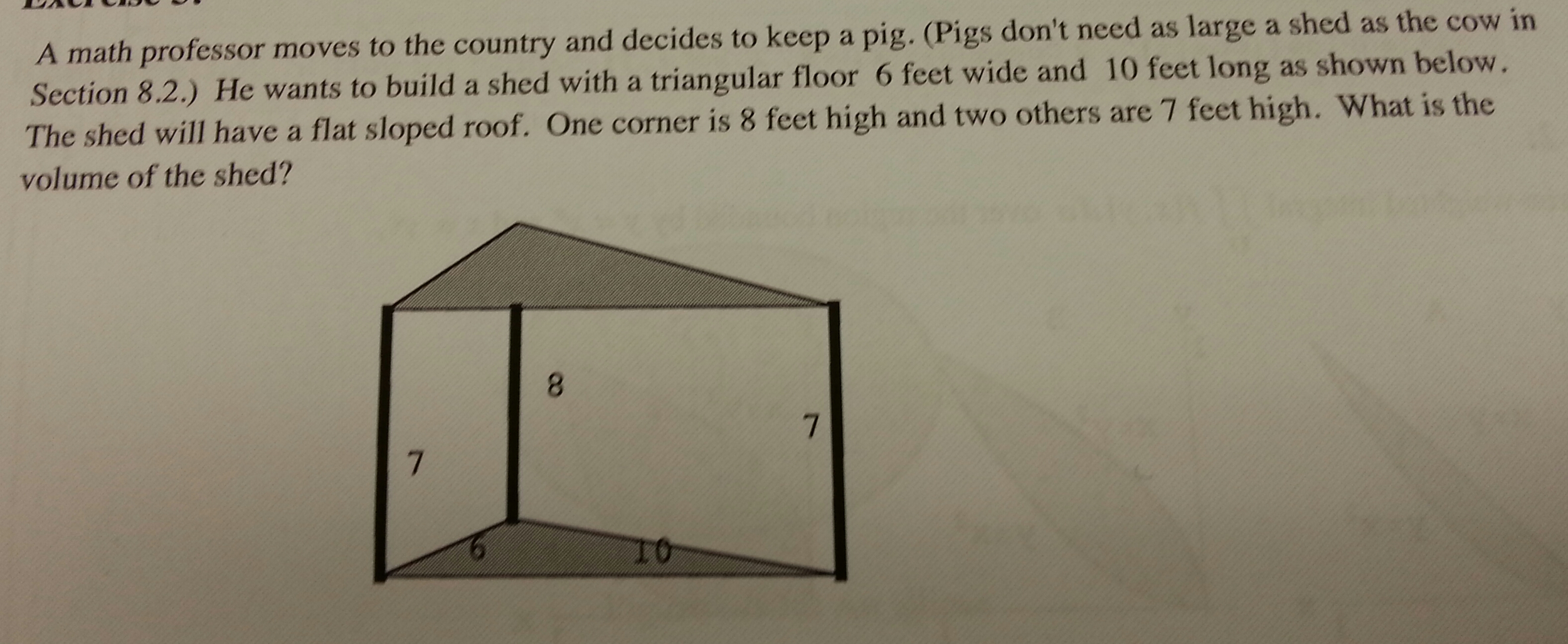 Solved A math professor moves to the country and decides to | Chegg.com