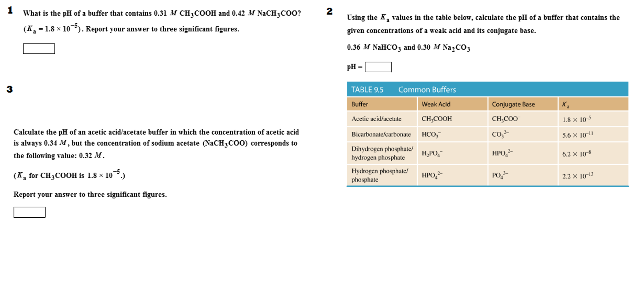 Solved Calculate The Ph Of An Acetic Acid Acetate Buffer In