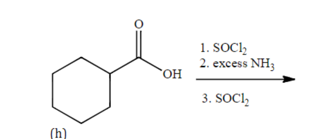 Solved 1. SOC 2. excess NH3 OH 3. SOC Tha | Chegg.com