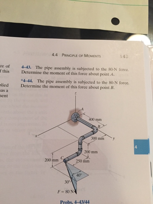 Solved The pipe assembly is subjected to the 80-N force | Chegg.com