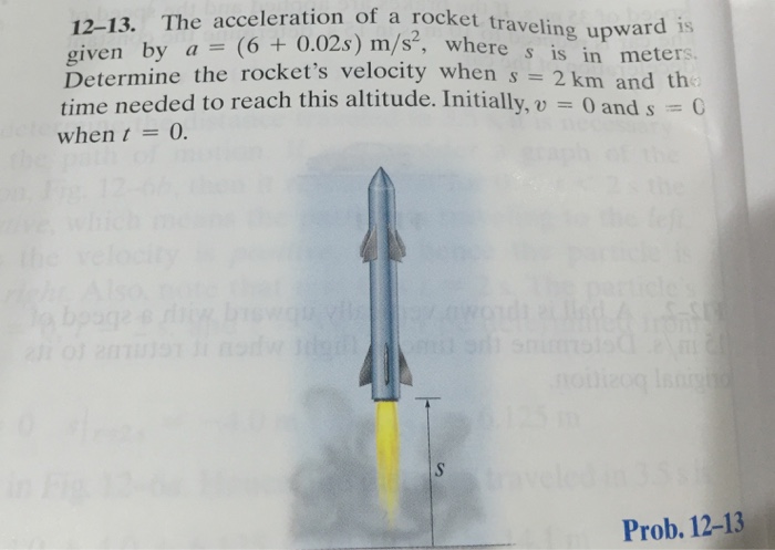 Solved The acceleration of a rocket traveling upward is | Chegg.com