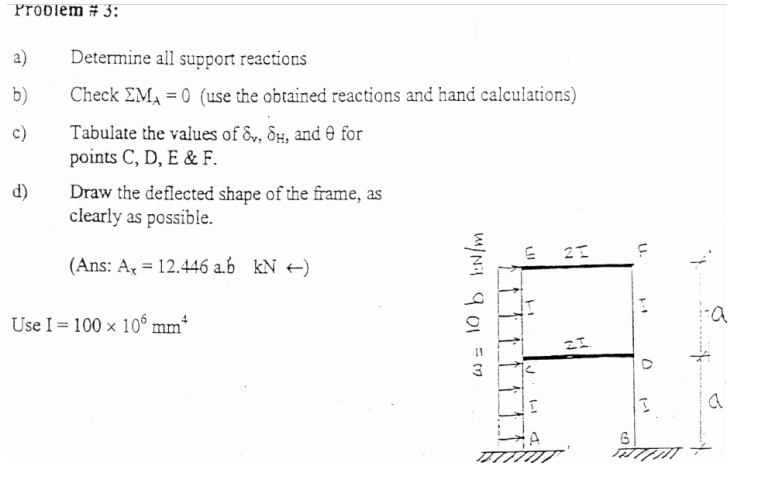 Using STAAD.Pro , checking at the end by hand at part | Chegg.com