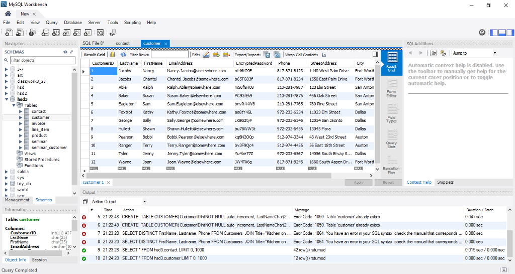 Solved Write An Sql Statement To List The Firstname