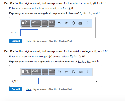Solved Part A For the given circuit (Figure 1) , assume | Chegg.com