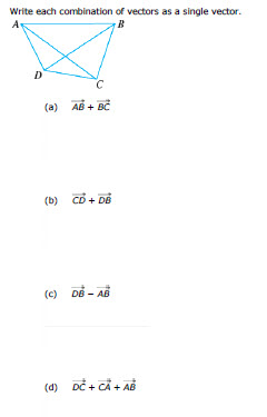 Solved Write each combination of vectors as a single vector. | Chegg.com