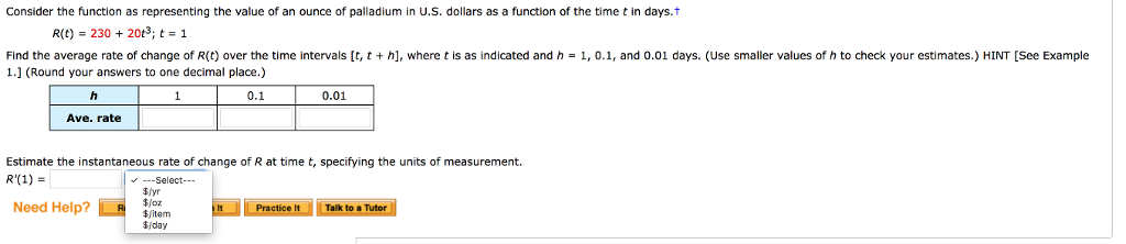 Solved Estimate the derivative from the table of average | Chegg.com