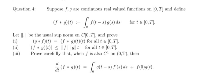 Solved Suppose f, g are continuous real valued functions on | Chegg.com