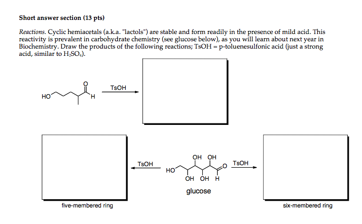 Solved Cyclic hemiacetals (a.k.a. "lactols") are stable and | Chegg.com