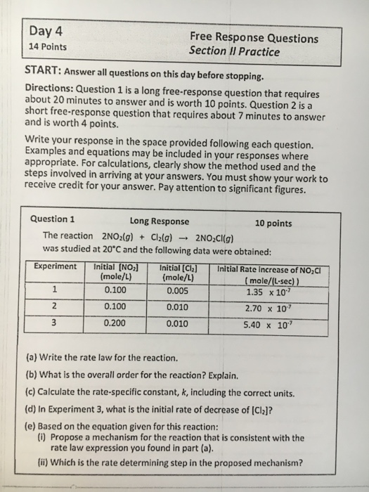Solved Directions: Question 1 is a long free-response | Chegg.com